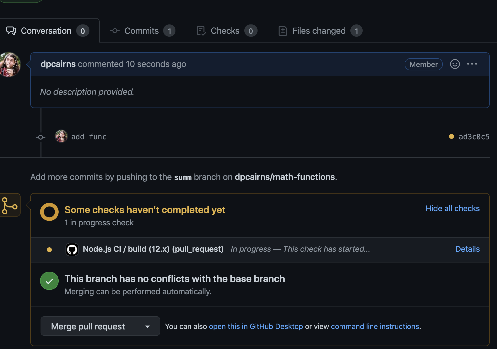 Math Functions on Branches | math-functions